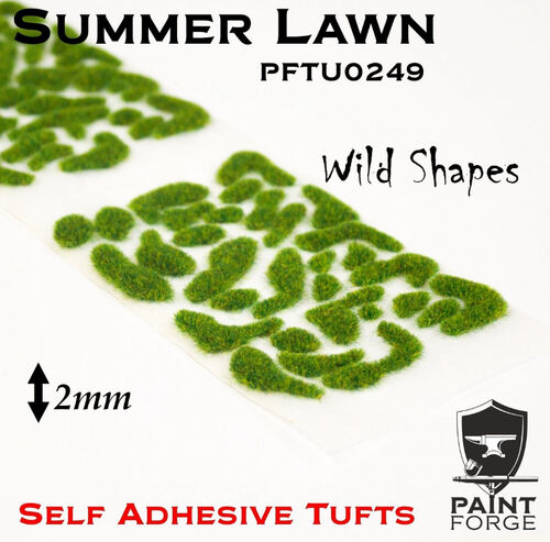 Paint Forge PFTU0249 Summer Lawn Wild Shapes 2 mm - Self Adhesive Tufts