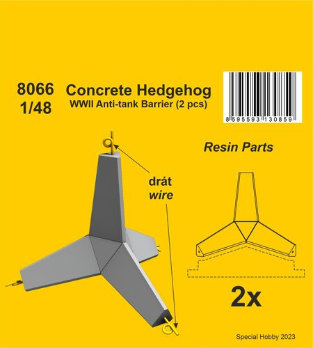 CMK K8066 Concrete Hedgehog WWII Anti-Tank Barrier (2 pcs)