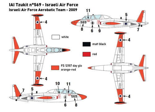 Miniwing 352 Fouga CM.170 Magister - Israeli Air Force (1 plastic kit in bag - 1 decal version)