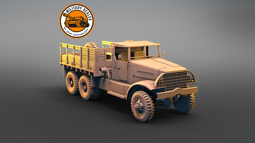 IDAP Technology PMI34.3B Corbitt White 666 6x6 Cargo Truck (soft top - wooden box)