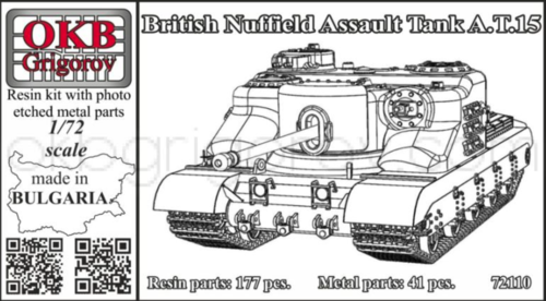 OKB Grigorov V72110 British Nuffield Assault Tank A.T.15