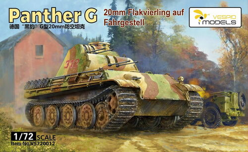 Vespid Models 720012 Panther G 20mm Flakvierling auf Fahrgestell