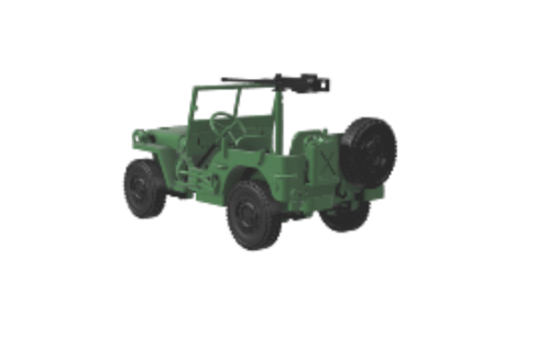 L'Arsenal 2.0 3D400073 Jeep Willys 12.7 machine gun x 5