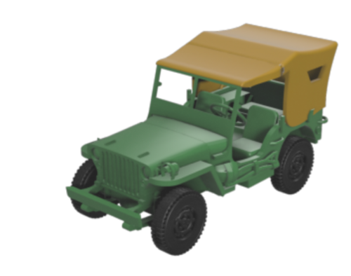 L'Arsenal 2.0 3D400072 Jeep Willys covered x 10