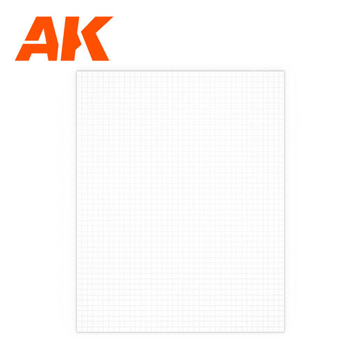AK-Interactive 6579 SQUARE PAVEMENT BRICK BIG 5 MM / .196 SHEET 245 X 195MM / 9.64 X 7.68 “ TEXTURED STYRENE SHEET – 1 UNIT