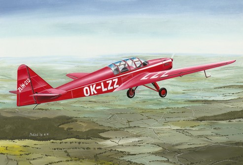 RS Models 92042 Czechoslovakian civil plane Zlin Z-212