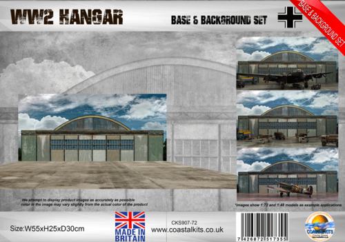 Coastal kits S907-72 WW2 Hangar Base & Background set