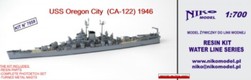 NIKO MODEL 7058 USS Oregon City CA-122 1946