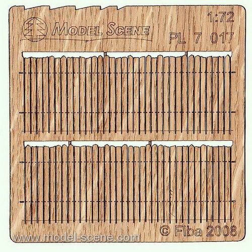 Model scene PL7-017 Wooden Fence Irregular Cut - Type II
