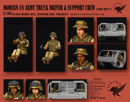 Valkyrie Miniatures 35015 Modern US Army Truck Driver and Support Crew for M977