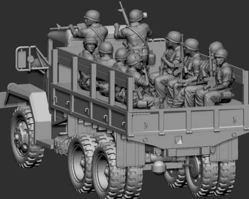 Germania-Figuren 72-CW-2026 Infantry transport for M35 truck