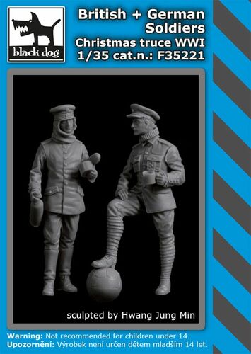 Black Dog F35221 British + German soldiers Christmas truce WWI