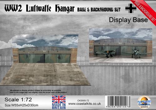 Coastal kits S905-72 WW2 Luftwaffe Hanger Base & Background 550 x 250 x 300mm