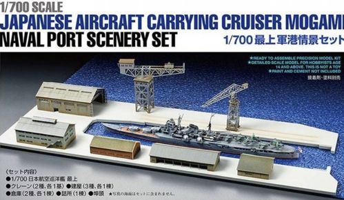 Tamiya 25416 Japanese Aircraft Carrying Cruiser Mogami Naval Port Scenery Set