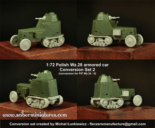 Scibor Monstrous Miniatures 72HM0028 Polish Wz.28 Conversion set2