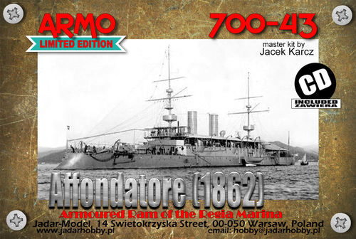 Armo 700-43 Affondatore 1862 - Armoured Ram of the Regia Marina