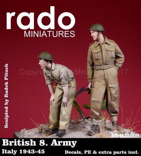Rado Miniatures 35009 British 8. Army Italy 1943-45 Decals, PE & extra parts included
