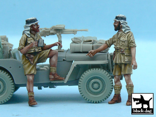 Black Dog T48056 British SAS Jeep Crew Afrika (2 figures) for Tamiya kits