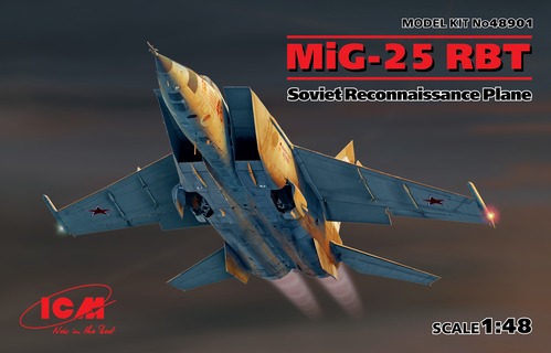 ICM 48901 MiG-25 RBT, Soviet Reconnaissance Plane (100% new molds)