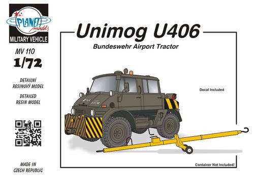 Planet Models MV110 Unimog U406 DoKa Military Airport Tug + AERO Rx Towbar