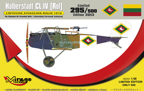 Mirage-Hobby 480004 Halberstadt CL.IV (Rol) Lietuvos Aviacijos Dalis 1919