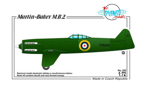 Planet Models 252 Martin-Baker MB-2 British Fighter Prototype