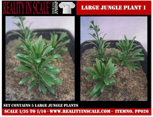 Reality in Scale PP026 Large Jungle Plant 1 - High Quality Plastic Plants