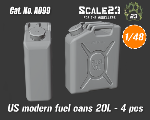 Scale23 48-A099 Kanistry USA na paliwo 20l (4 szt.)