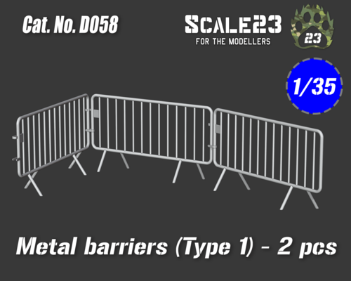 Scale23 35-D058 Metal barriers (Type 1) - 2 pcs