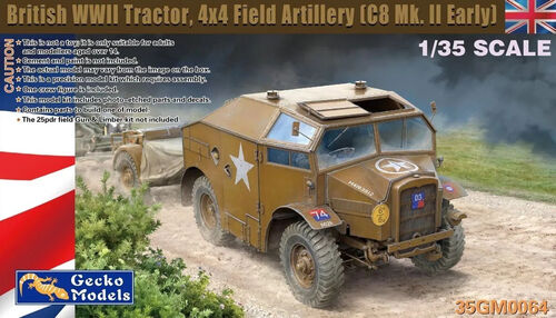 Gecko Models 35GM0064 British WWII Tractor, 4x4 Field Artillery (C8 Mk.II Early)