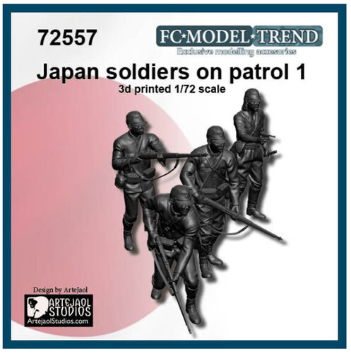 FC ModelTrend 72557 Japanese WWII Soldiers on Patrol Set 1 (3D-printed)