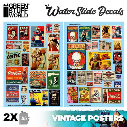 Green Stuff World 2010 Waterslide Decals - Vintage Posters