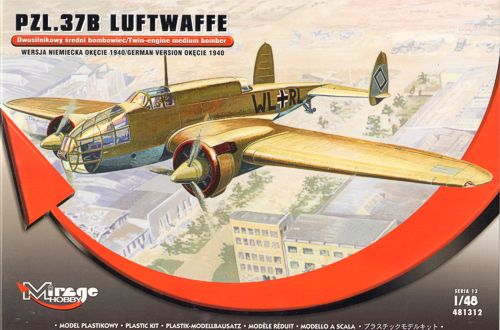 Mirage-Hobby 481312 PZL 37B Luftwaffe wersja niemiecka Okęcie 1940
