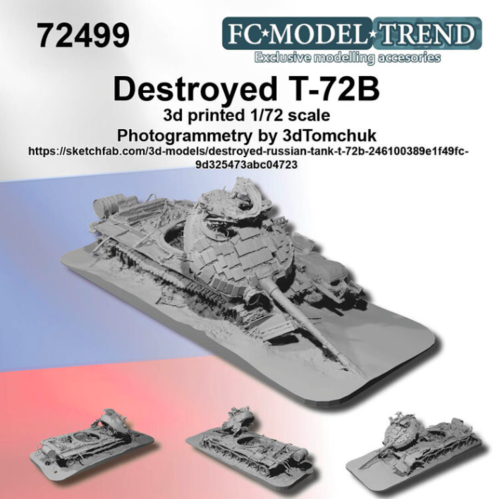FC ModelTrend 72499 Destroyed T72B