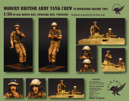 Valkyrie Miniatures 35020 Modern British Army Tank Crew in Operation Granby 1991