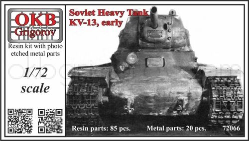 DISCONTINUED OKB Grigorov V72066 Soviet Heavy Tank KV-13, early