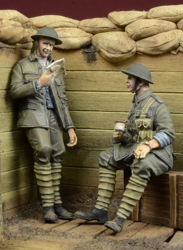 D-DAY miniature studio 35036 In a Trench - WWI British Infantry at rest