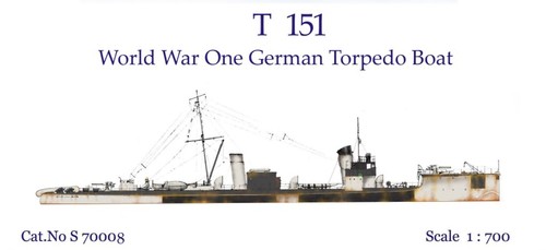 Choroszy Modelbud S70008 T 151 World War One German Torpedo Boat