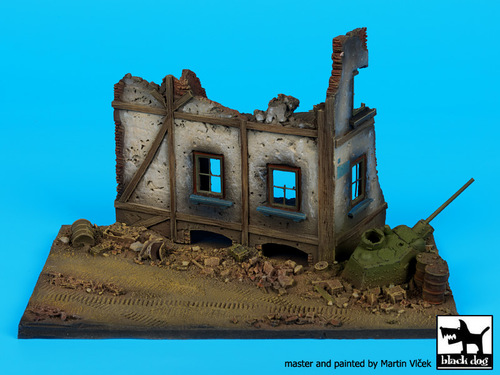 Black Dog D72023 Street with house ruin N°2 base