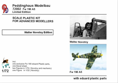 Peddinghaus-Decals 72002 Foce Wulf Fw-190 A-5 - Oberstlt. Walter Novotny
