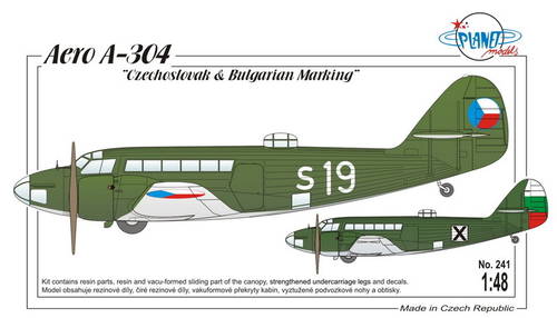 Planet Models 241 Aero A-304 "Czechoslovak & Bulgarian Marking"