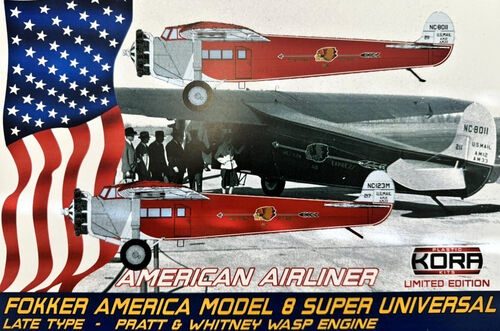 Kora Models KPK72191 Fokker America Model 8 Super Universal Late