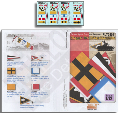 Echelon Fine Details FL724011 Panzer Signal Flags and Pennants WW2