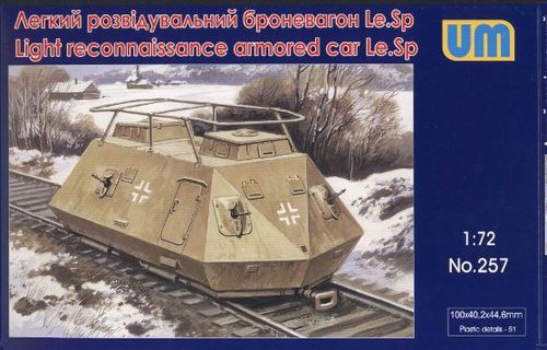 Unimodels 257 Light reconnaissance armored car Le.Sp (Leichte Schinen-panzer)