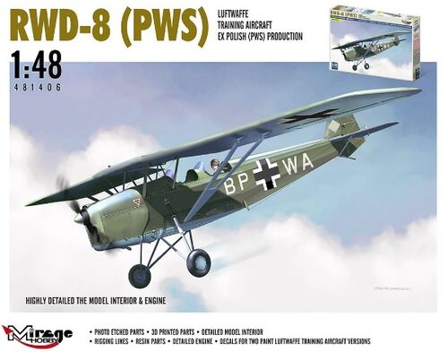 Mirage-Hobby 481406 RWD-8 (PWS) Luftwaffe Training Aircraft