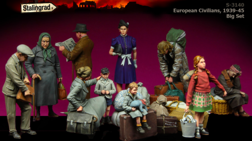 Stalingrad 3140 European Civilians, 1939-45 Big Set