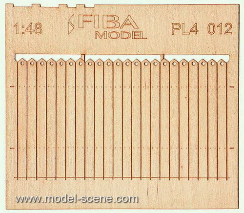 Model scene PL4-012 Decorative European Wooden Fence - Type II