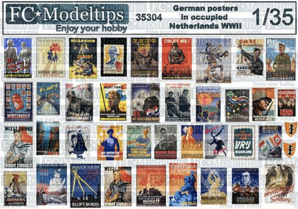 FC ModelTrend 35304 German propaganda posters in occupied netherlands WWII