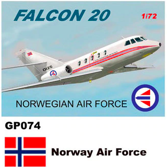 Mach2 GP074 Falcon 20 Norway Air Force