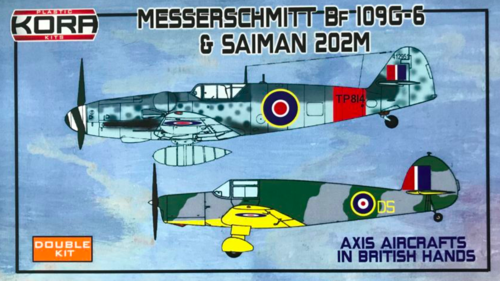 Kora Models KPK7295 Messerschmitt Bf-109G-6 and Saiman 202M in British hands
